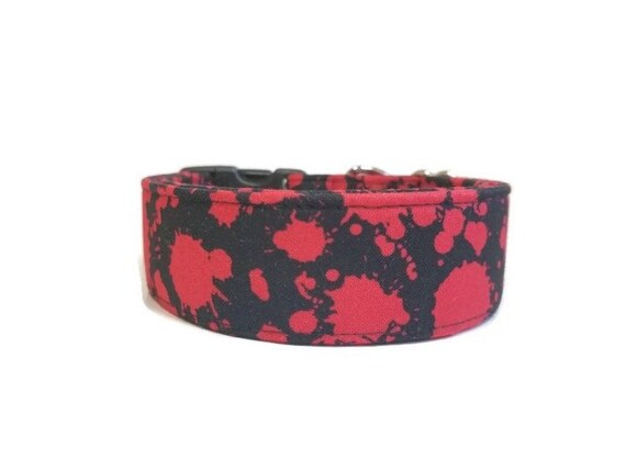 Blood Splatter Dog Collar Blood Splatter Cat Collar Made to | Etsy