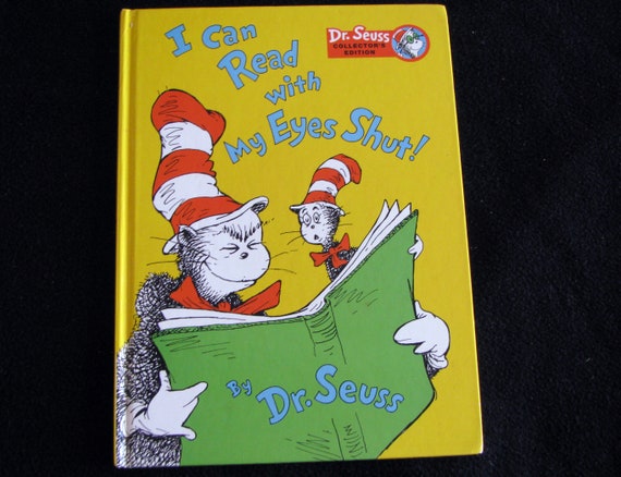 I CAN READ With My Eyes Shut 1978 by Dr. Seuss Like New | Etsy