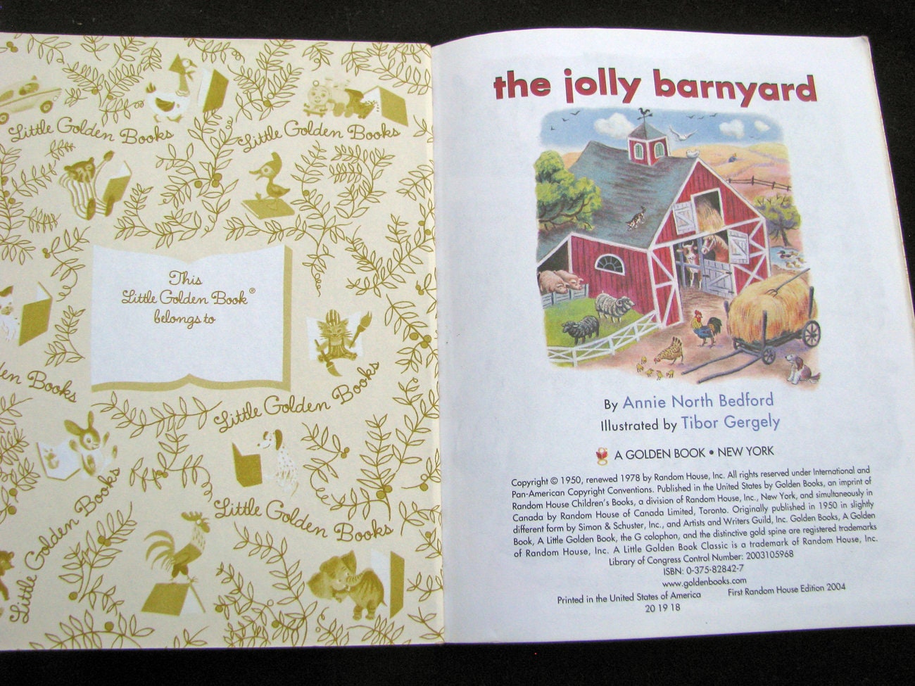 The JOLLY BARNYARD (1978) Little Golden Book - Vintage Children's Book ...