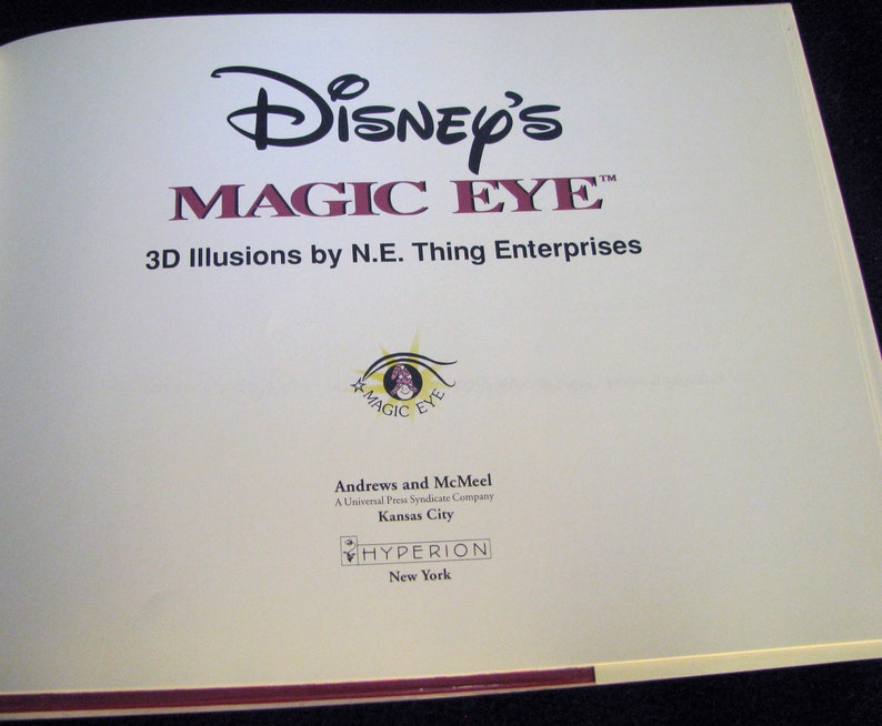 DISNEY'S MAGIC EYE Book 1997 Vintage Children's Book Like New With Dust ...