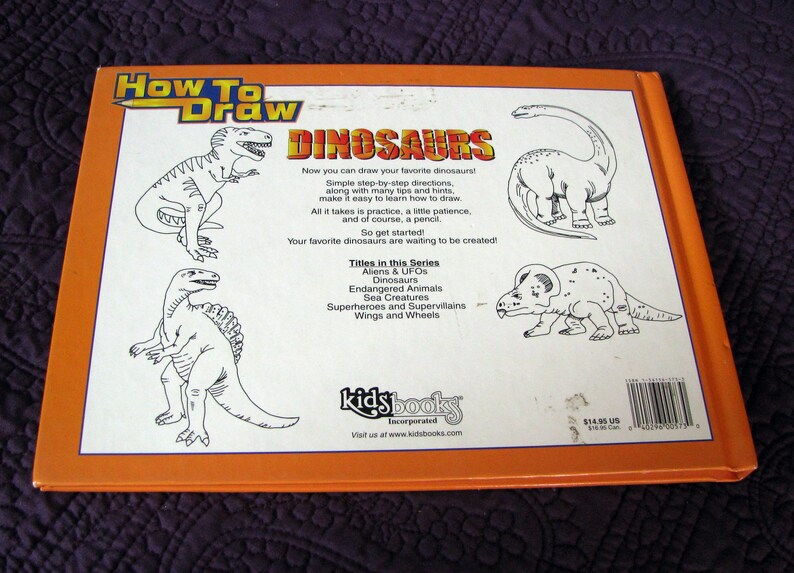 HOW to DRAW DINOSAURS 1997 Vintage Instructional Drawing - Etsy
