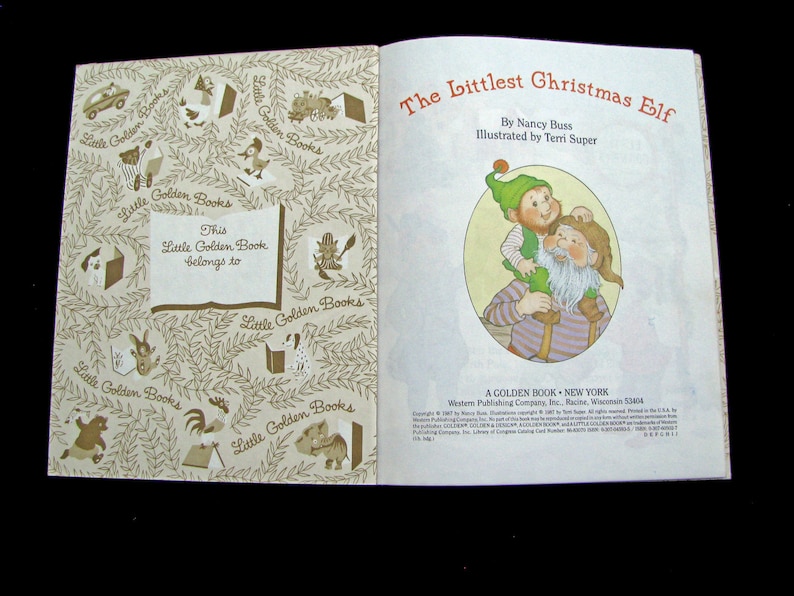 The LITTLEST CHRISTMAS ELF (1987) Little Golden Book - Vintage Children ...