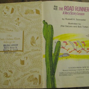 ROAD RUNNER A Very Scary Lesson (1974) Vintage Little Golden Book ...