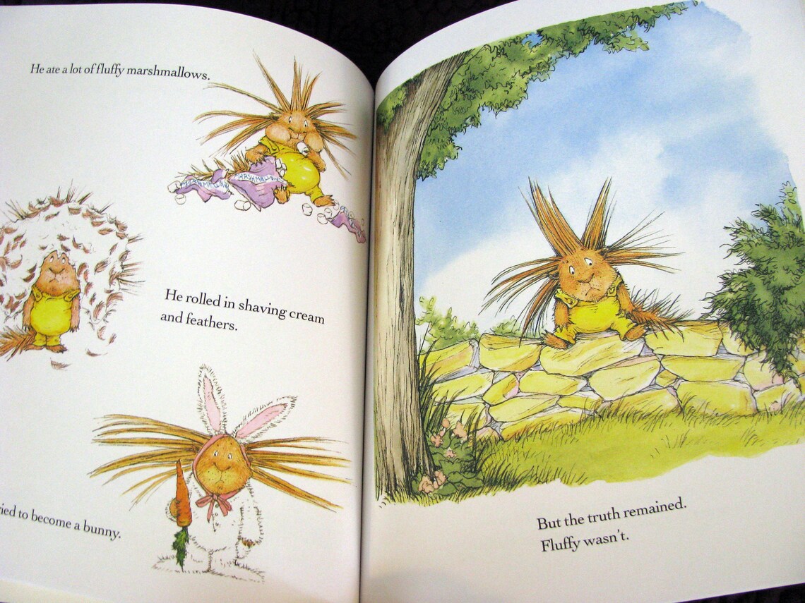 A PORCUPINE NAMED FLUFFY (1986) by Helen Lester - Vintage Children's ...