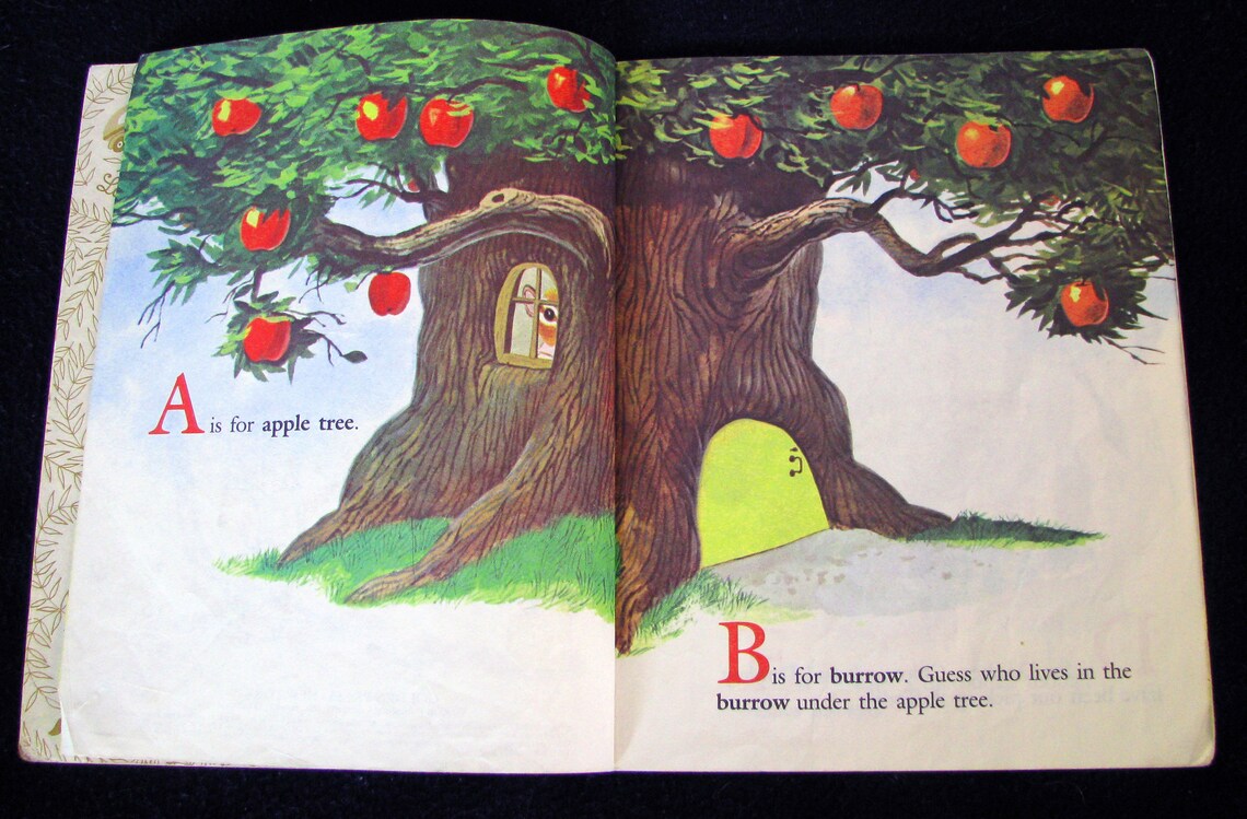 CHIPMUNK'S ABC 1963 by Richard Scarry Vintage Little Golden Book Very ...