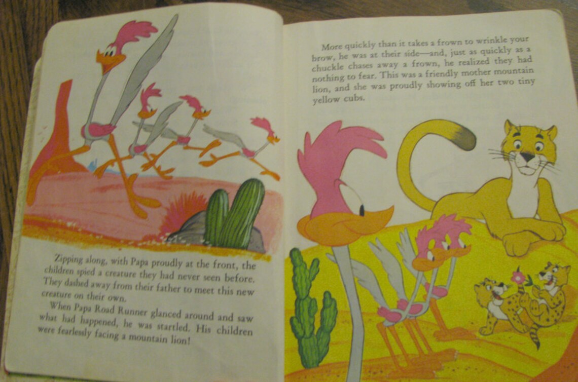 ROAD RUNNER A Very Scary Lesson (1974) Vintage Little Golden Book ...