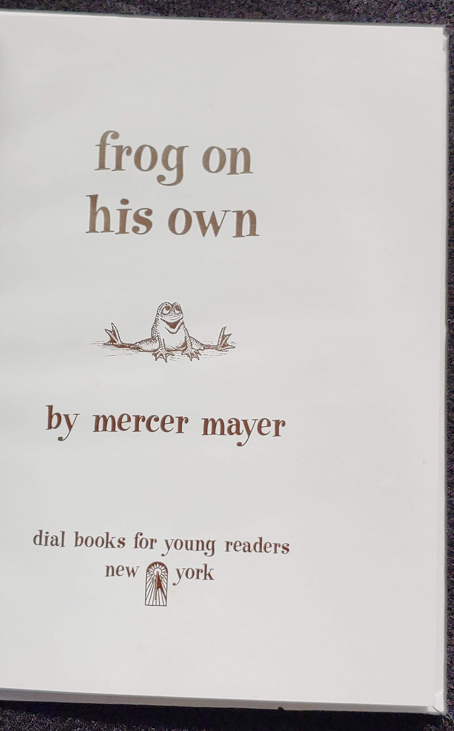 Frog on His Own - by Mercer Mayer (1973) Like New Condition - Hard ...