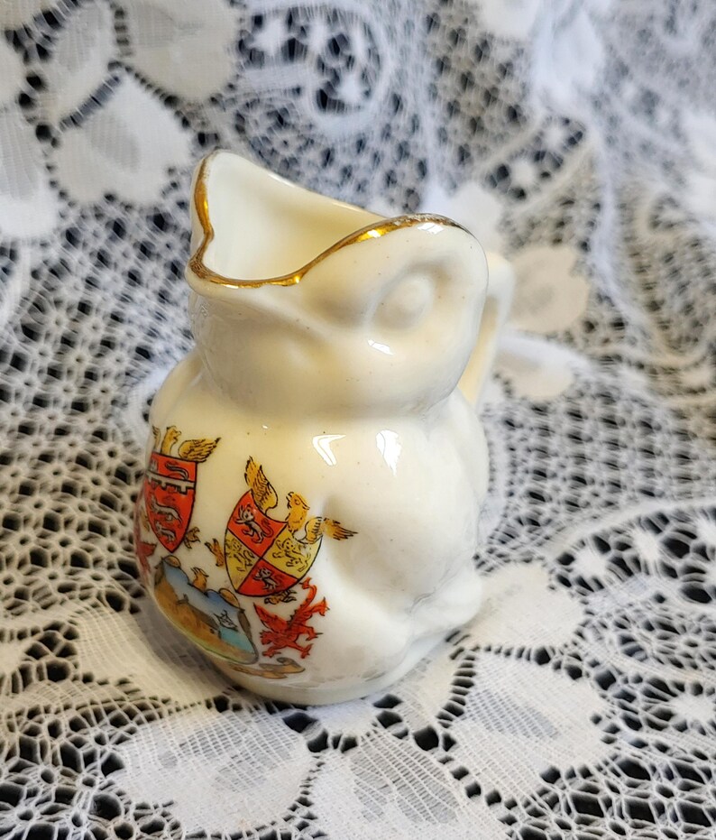 Vintage 1920's Bone China Miniature Bird Pitcher/ Jug With Gold Trim ...
