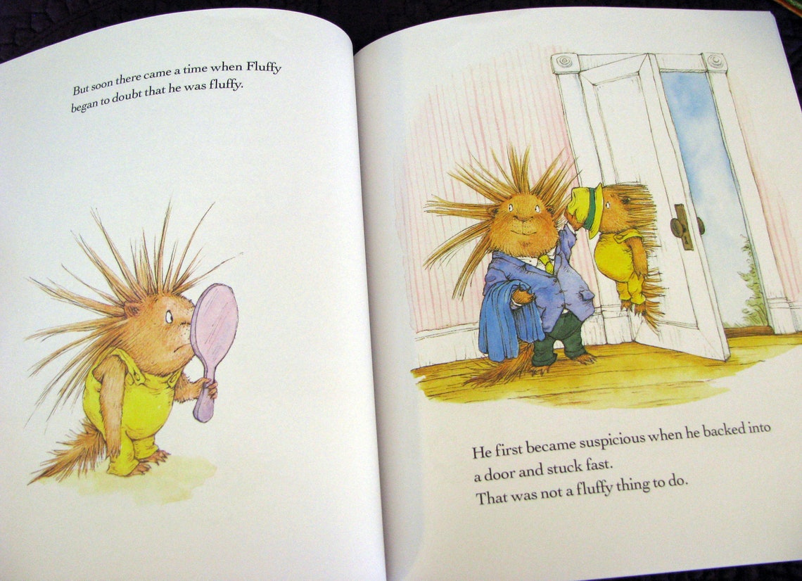 A PORCUPINE NAMED FLUFFY (1986) by Helen Lester - Vintage Children's ...