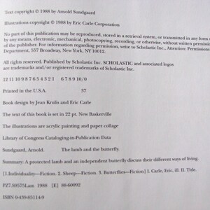 The LAMB and the BUTTERFLY (1988) by Arnold Sundgaard - Like NEW ...