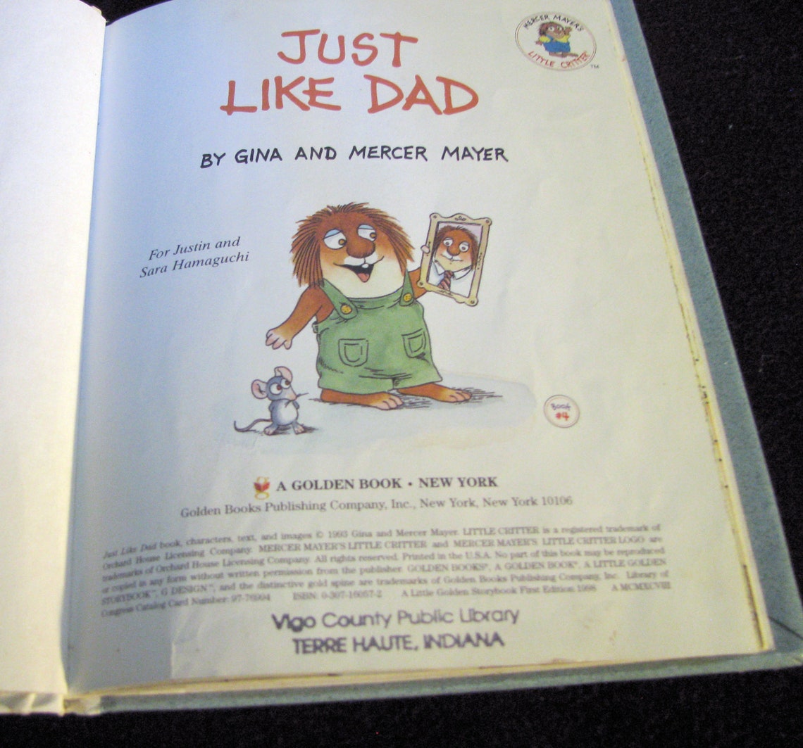JUST LIKE DAD Little Critter Book 1993 by Gina and Mercer - Etsy