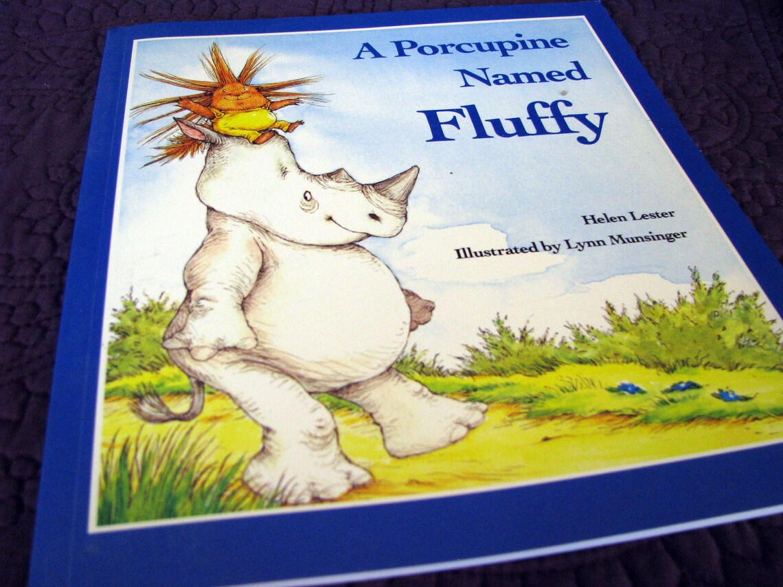 A PORCUPINE NAMED FLUFFY (1986) by Helen Lester - Vintage Children's ...