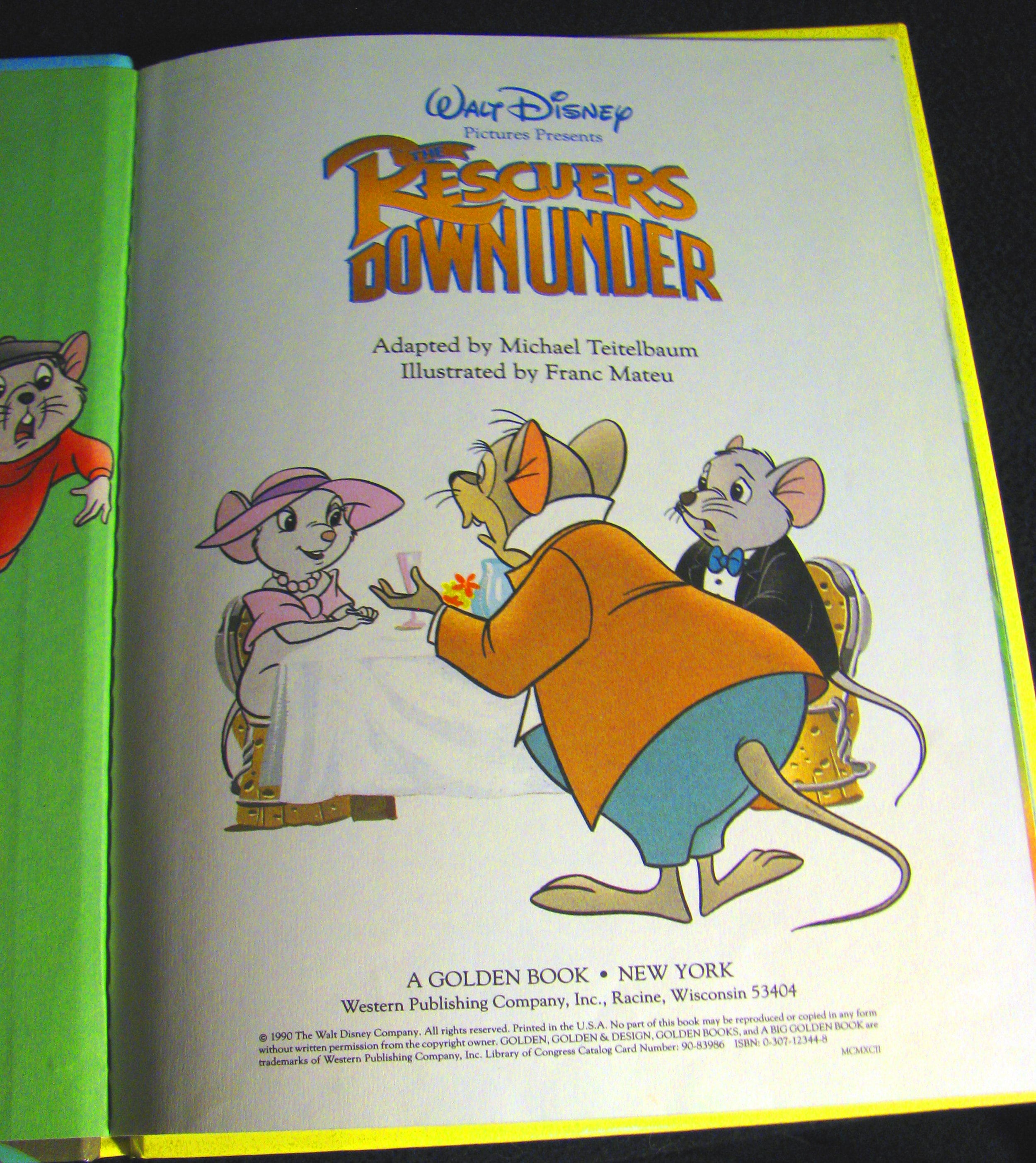 The RESCUERS DOWN UNDER 1992 Like New A Vintage Disney Big - Etsy