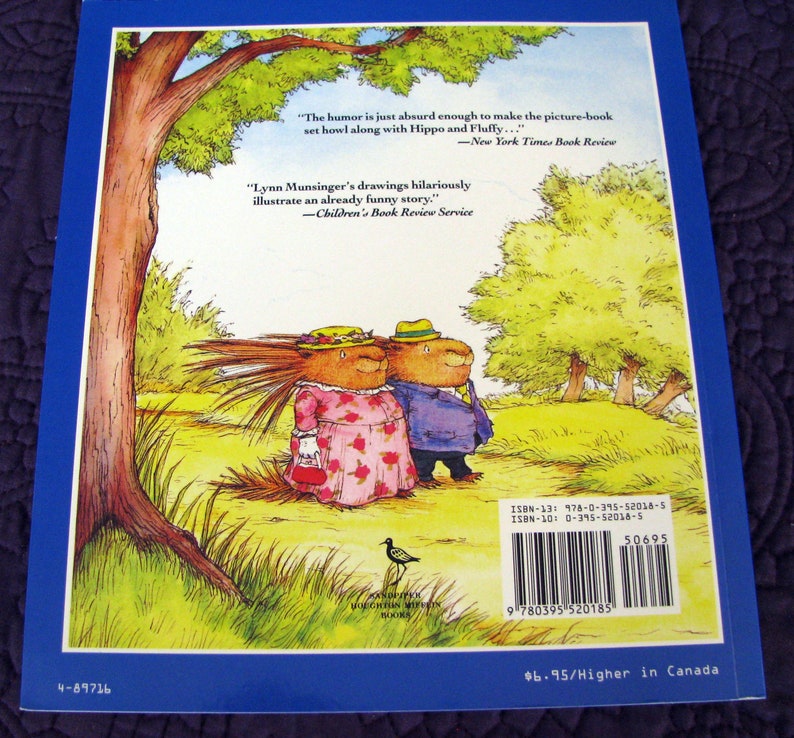 A PORCUPINE NAMED FLUFFY (1986) by Helen Lester - Vintage Children's ...
