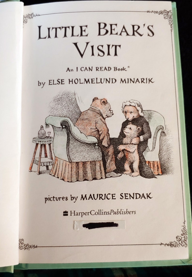 LITTLE BEAR'S VISIT (1989) Vintage Children's Book by Maurice Sendak ...