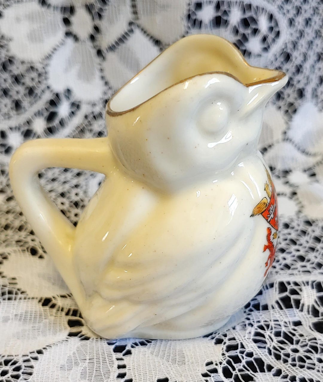 Vintage 1920's Bone China Miniature Bird Pitcher/ Jug With Gold Trim ...