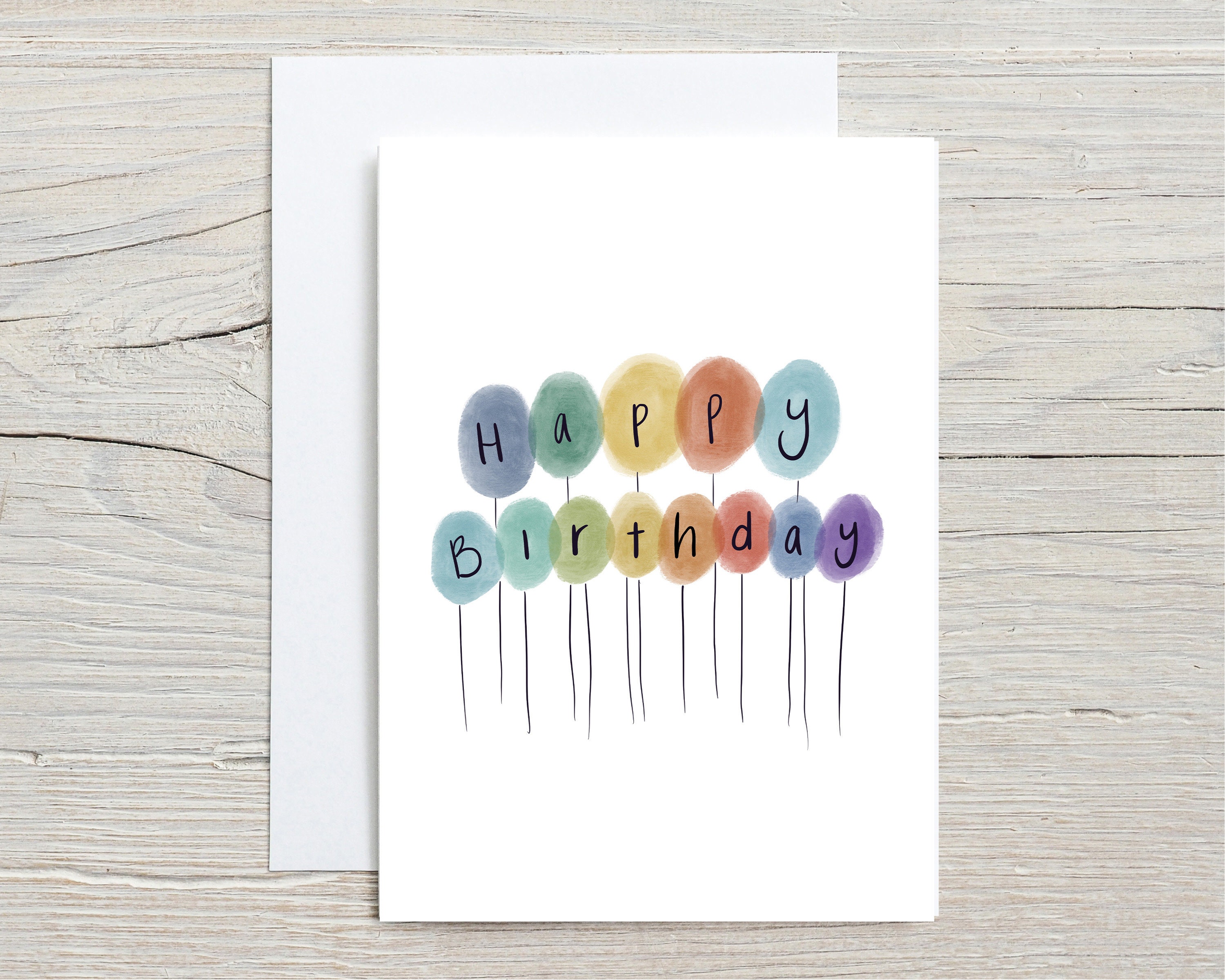 Eco Birthday Card, Birthday Balloons, Greetings Card, Recycled, Eco ...