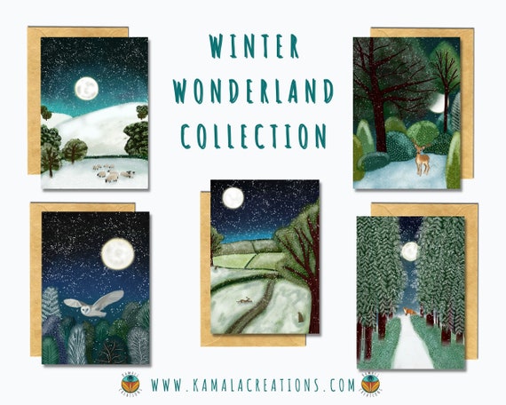 Winter Wonderland Full Set Christmas Card Recycled Eco - Etsy UK