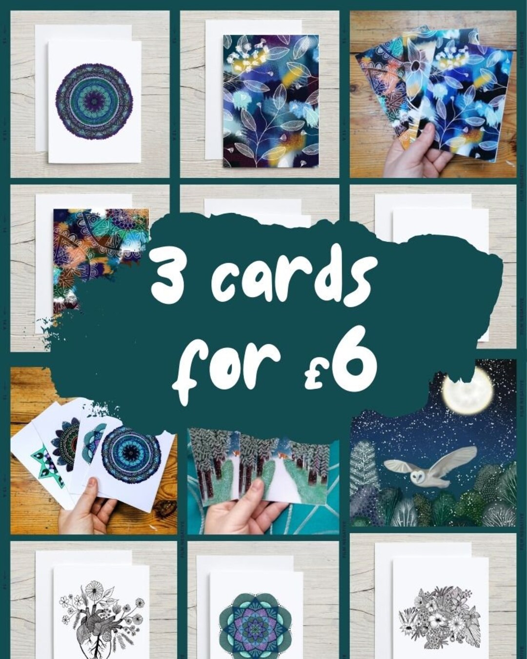 Choose Any 3 Cards Bundle / Greetings Cards Pack of 3 / Stationary ...