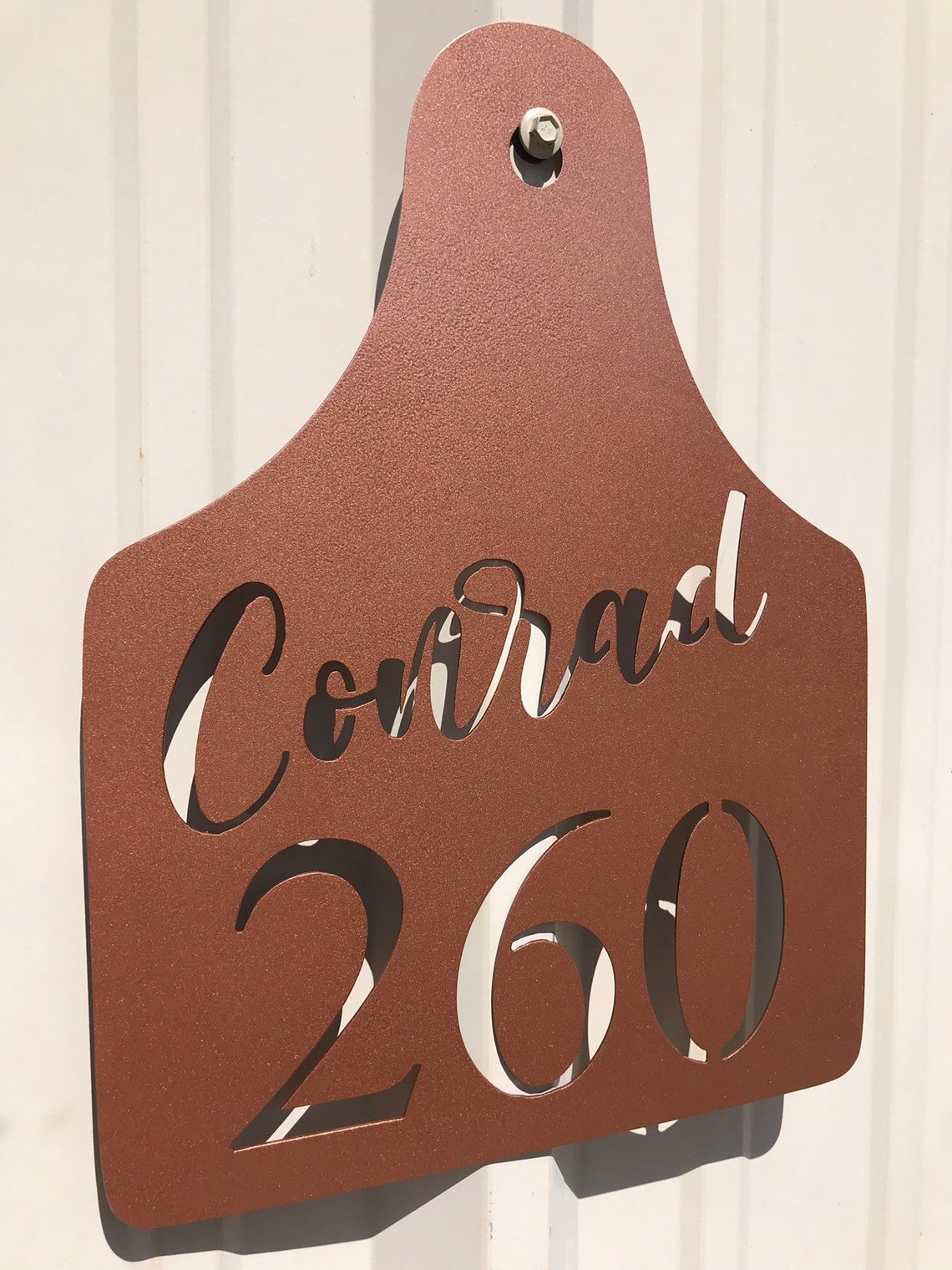 Customizable cow tag address sign farmhouse decor metal | Etsy