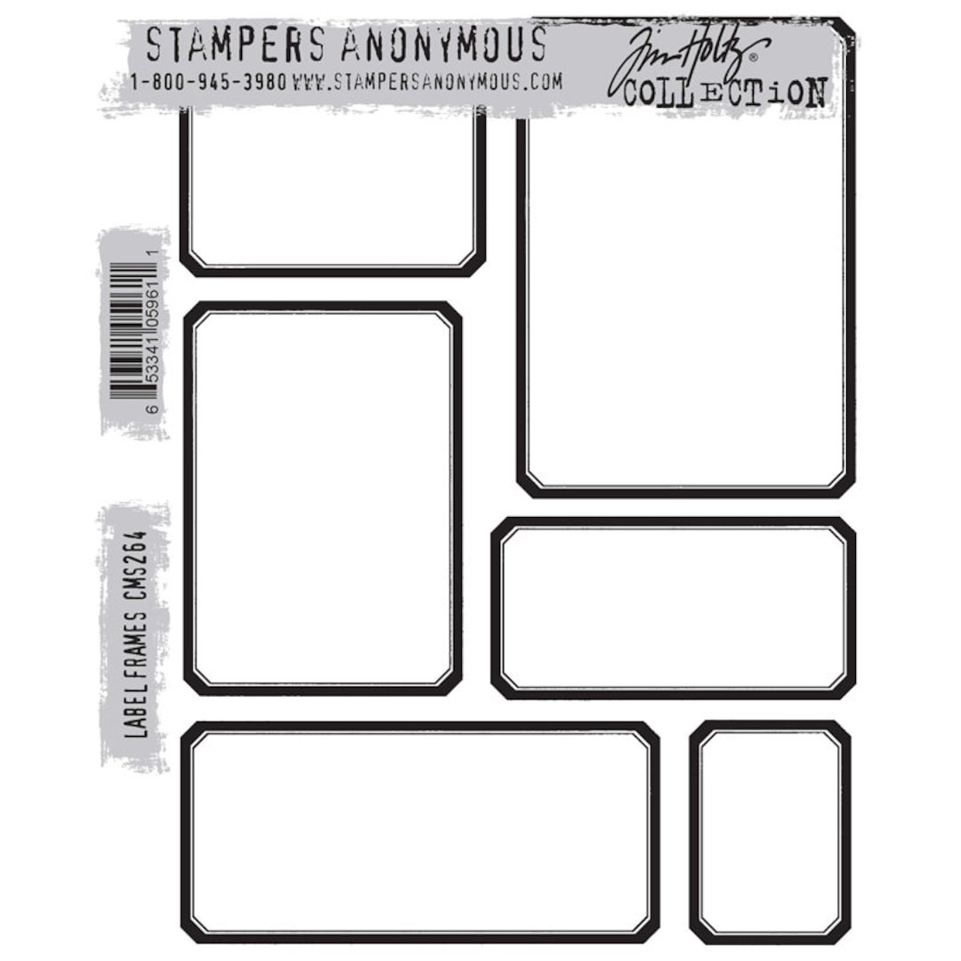 Label Frames Cling Stamp Set Tim Holtz - Etsy