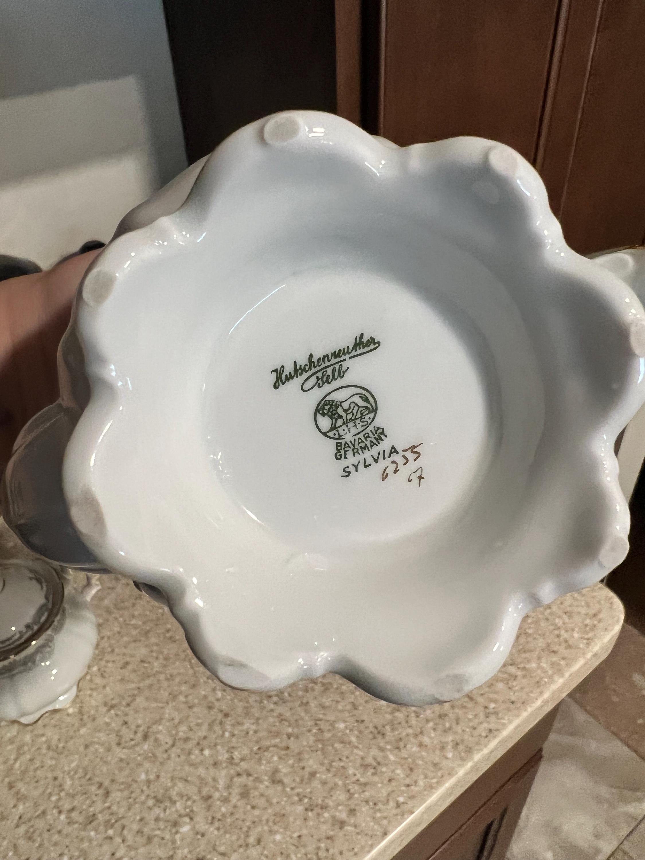 Hutschenreuther Sylvia Tea Coffee Set Cream & Sugar Gold Trim 6255 Rare Vintage - Etsy