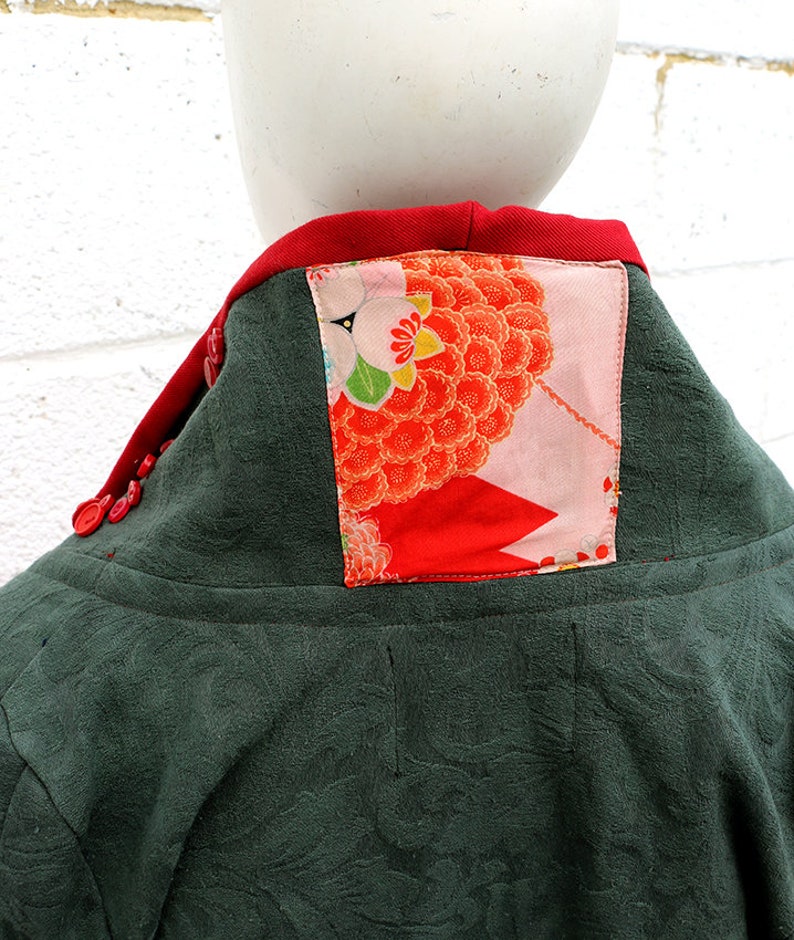 Japanese Kimono Style Jacket --- Special Edition --- Red Inside Collar ...