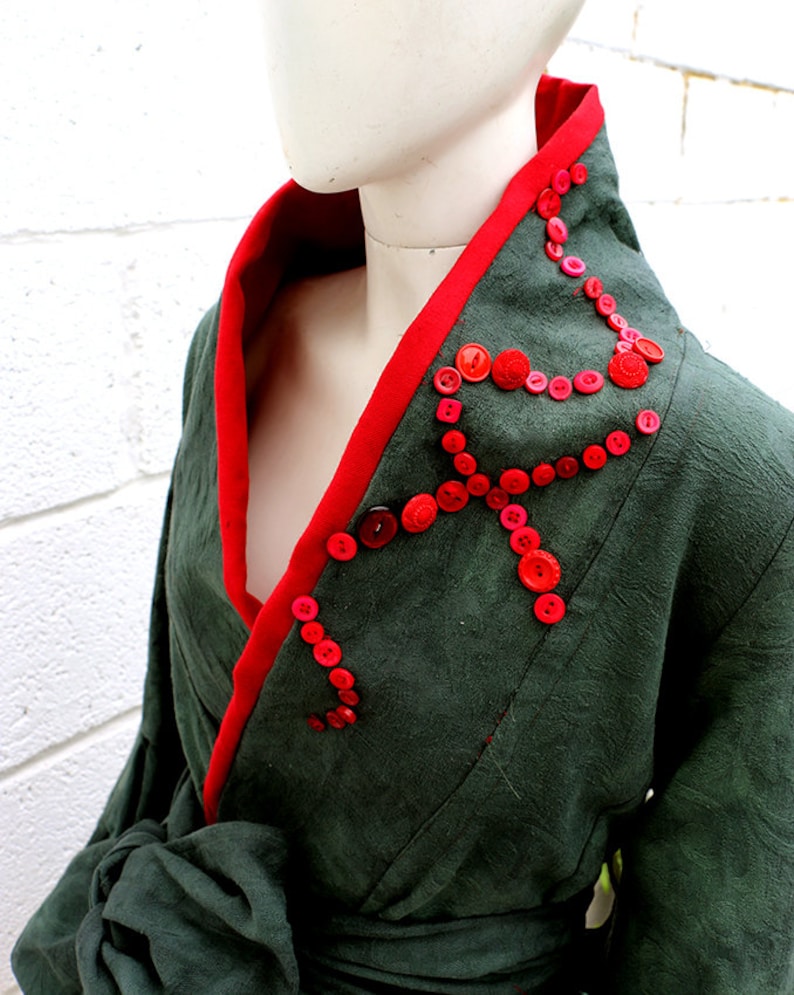 Japanese Kimono Style Jacket --- Special Edition --- Red Inside Collar ...