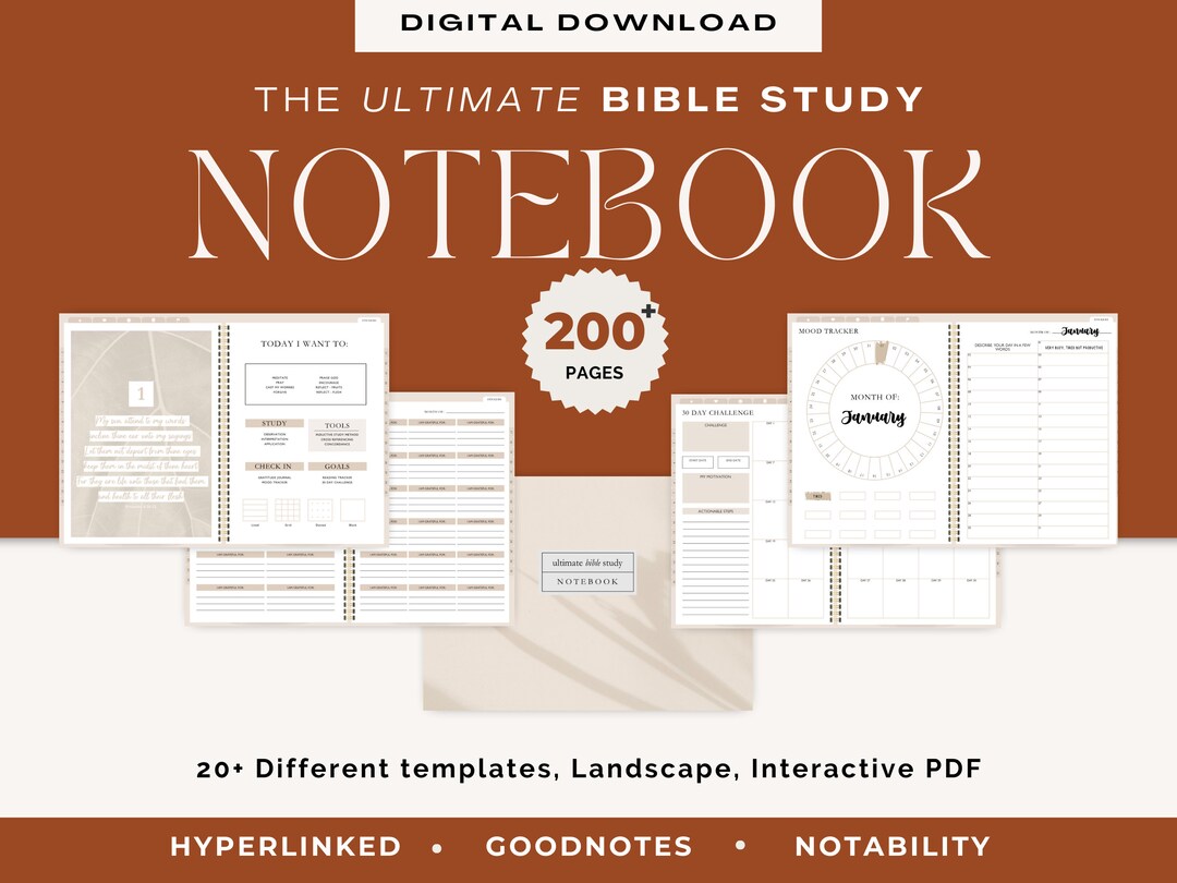 Ultimate Bible Study Notebook: Interactive Planner for Spiritual ...