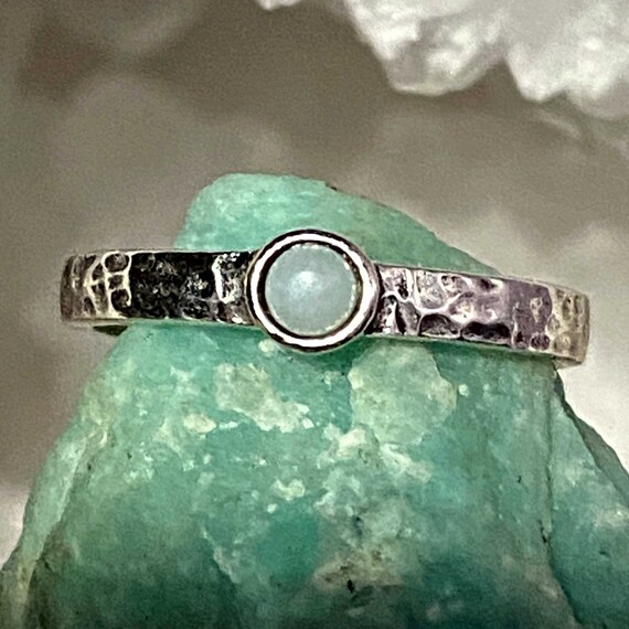 Dainty Amazonite Ring in Solid 925 Sterling Silver Tiny - Etsy