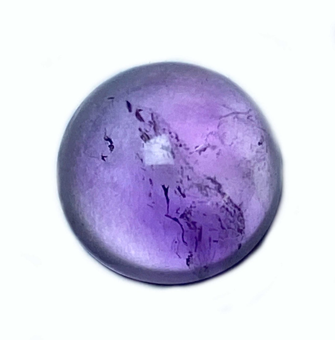 Cabujón redondo de amatista de 10 mm, piedra preciosa púrpura suelta ...
