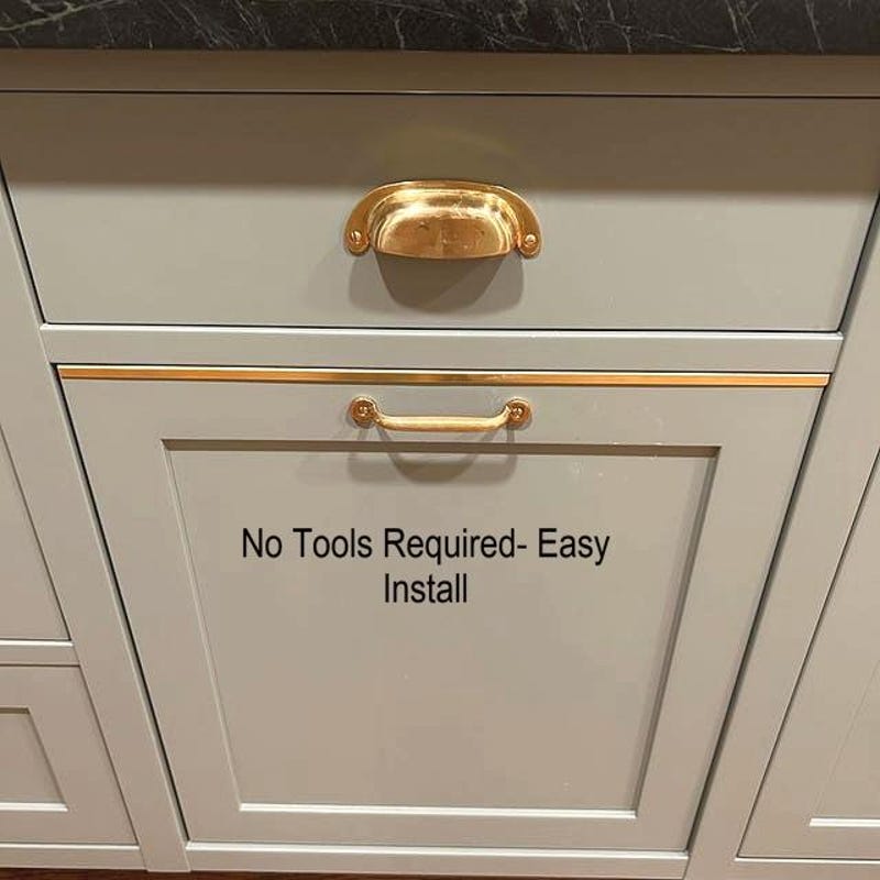 Gold Drawer Edge Pull - Etsy