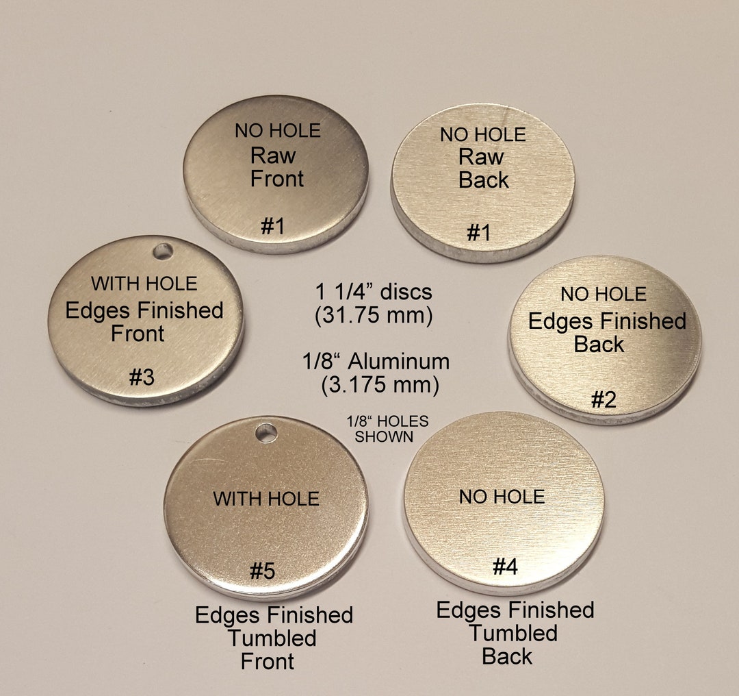 Aluminum Stamping Blanks: 1/8" Thick, Raw or Finished, DIY Supplies - Etsy