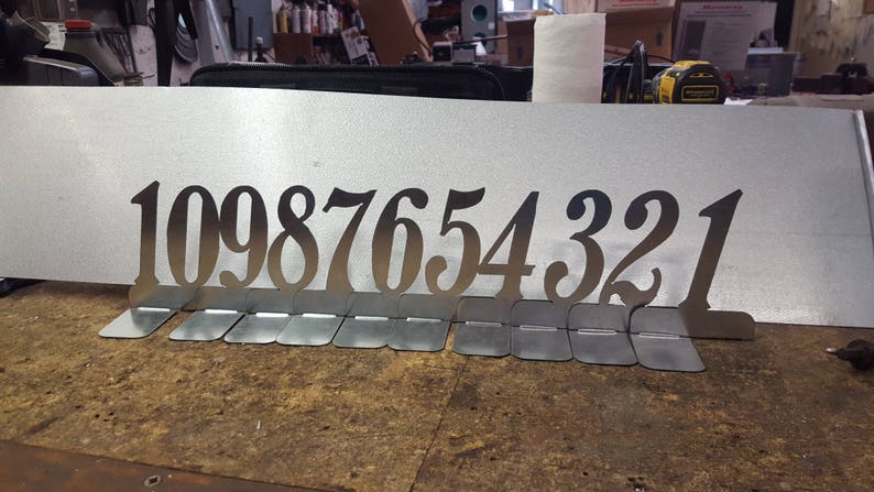 Galvanized Steel Wedding Table Numbers: Freestanding Decor - Etsy