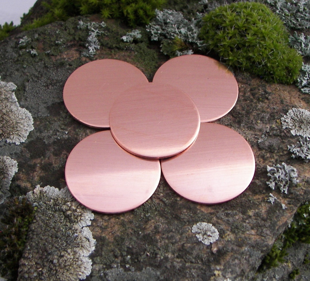 Copper Round Blanks 1" - Finished Edges, Stamping/engraving Supplies - Etsy
