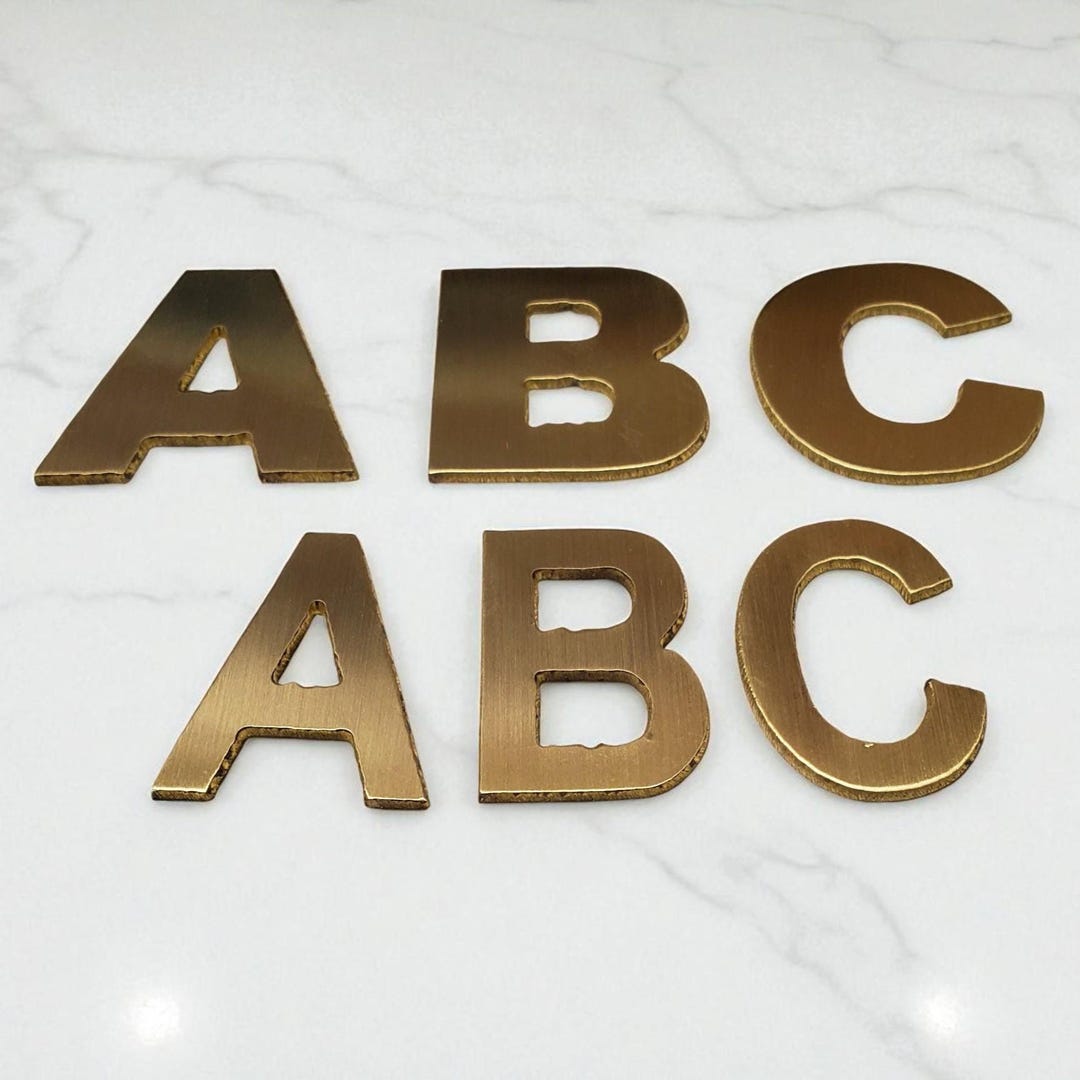 6" Brass Letters: Polished Metal Sign, Deburred, Cleaned Edges - Etsy