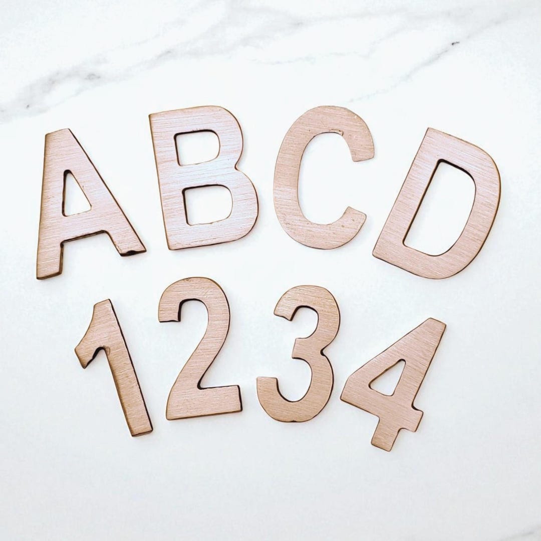 Solid Copper Letters or Numbers: Hand Finished, Deburred (1.5-3 Inch ...