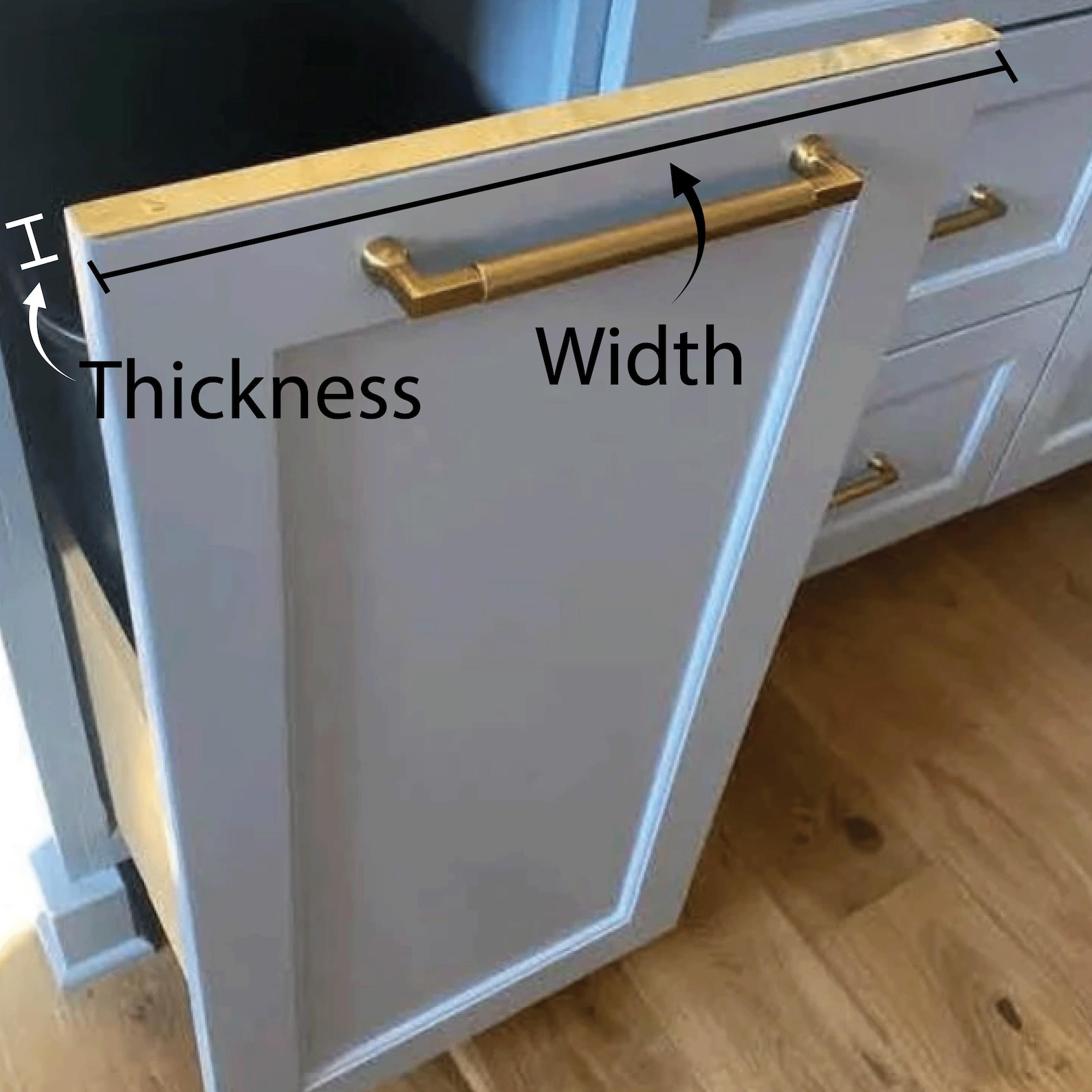 Kirsten's Custom Brass Drawer Protectors & Brass Edge Trim-a Total of ...