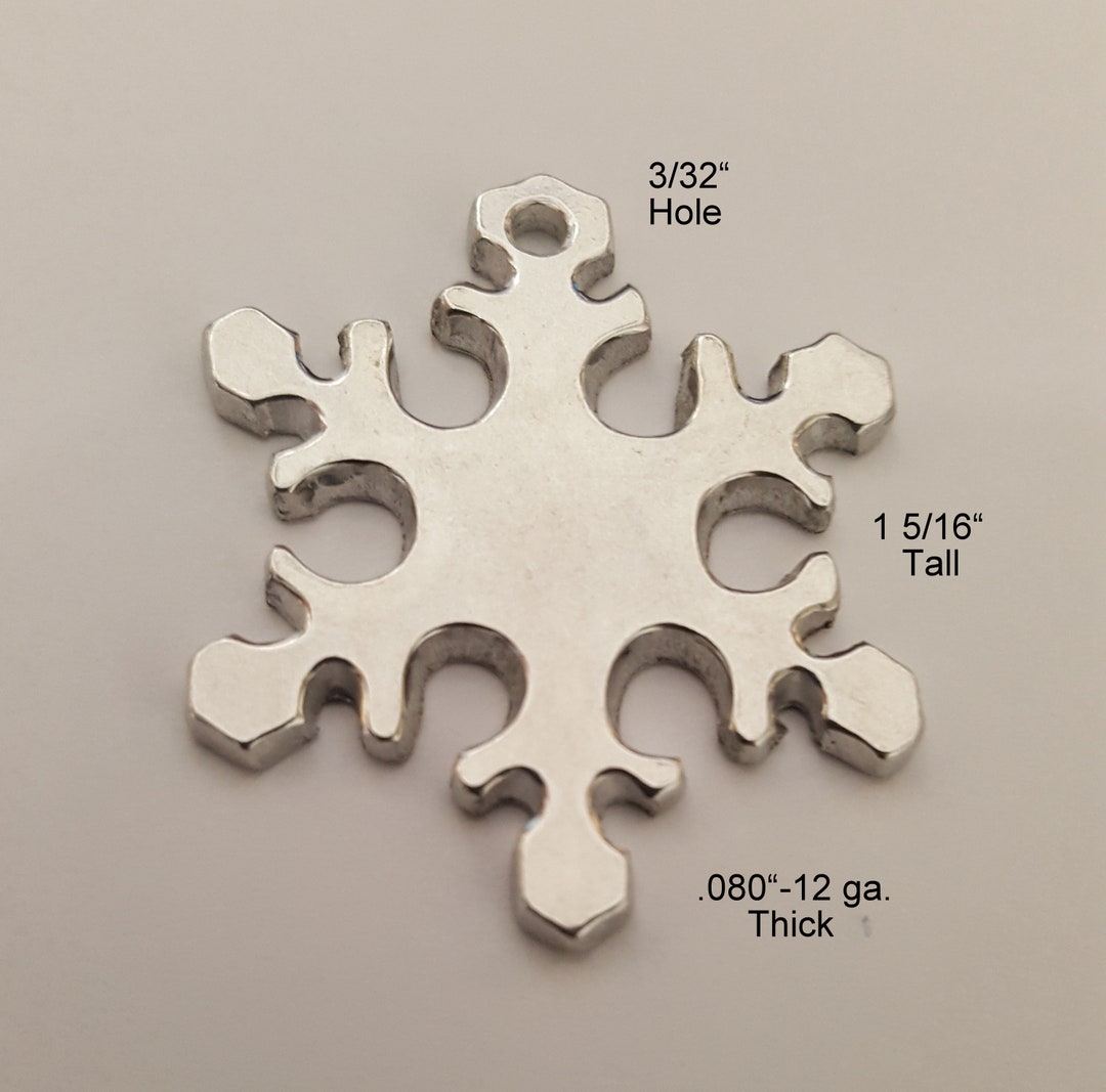 Snowflake Pendant Aluminum Blank, 12 Gauge .080" Hand Stamping Supplies ...