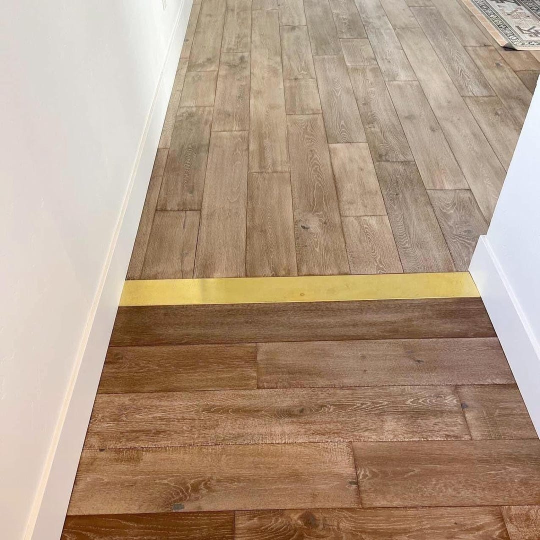 Solid Brass Floor Threshold: 14 Gauge ( .063"), Finished Edges ...
