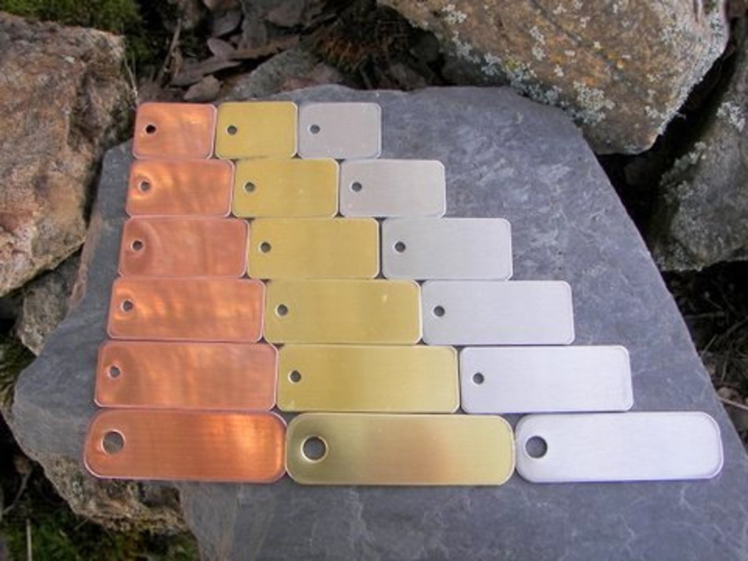 Key Tag 3/4" X 2.25" (10-400) 16 Gauge Copper, Smooth Blanks, Stamping ...