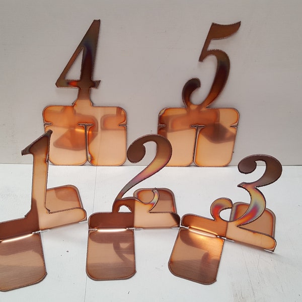 Copper Table Numbers - Etsy