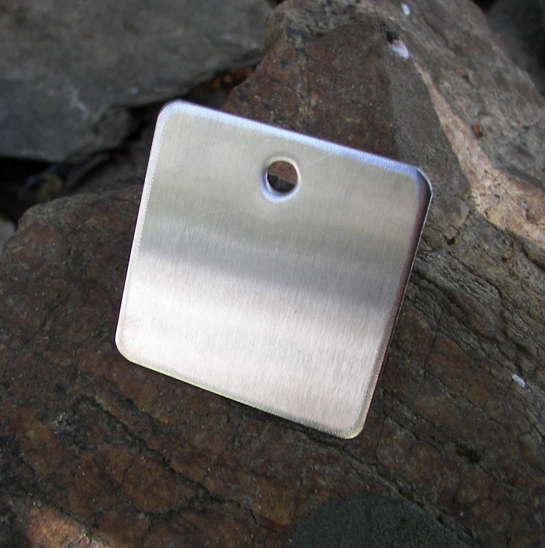 Aluminum Tags: 12 Gauge, 1" Square, Rounded Corners, No Holes - Etsy