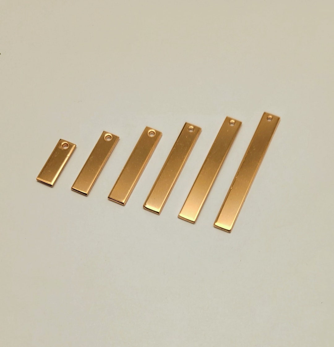 Pendants 24 Oz TUMBLED Copper (5-100) 1/4" X 3/4" to 1/4" X 2", (21 Ga ...