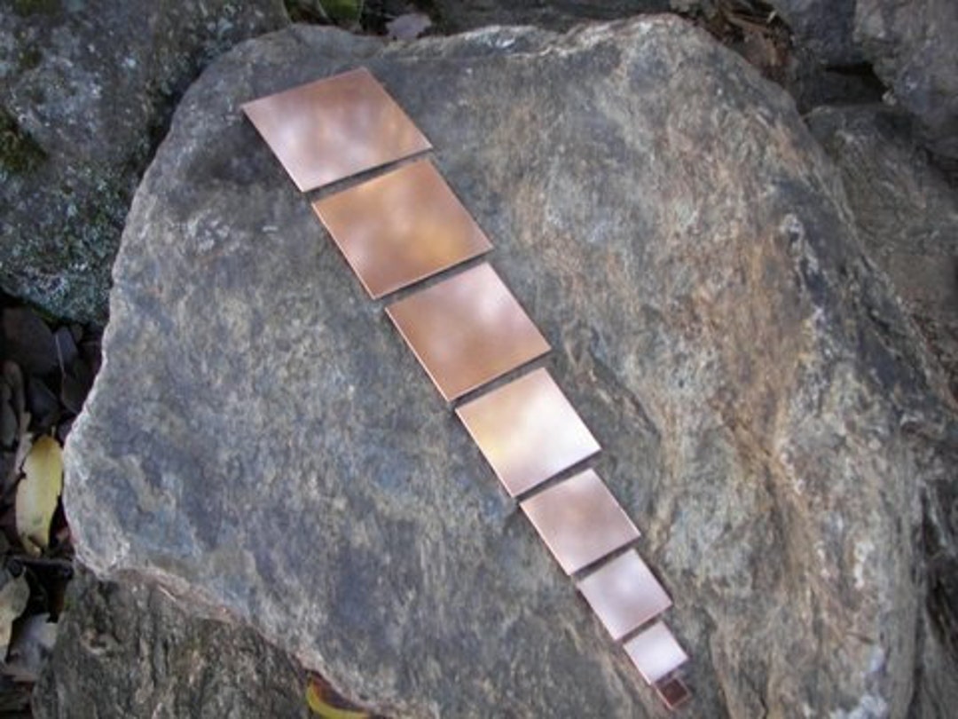 Tumbled Copper Squares: 21 Gauge Blanks, Hand Stamping Supplies (set of ...