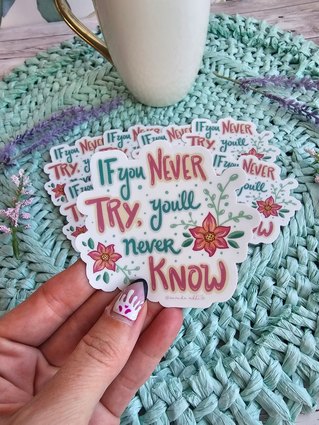 If You Never Try, You'll Never Know Sticker| Motivational Waterproof ...