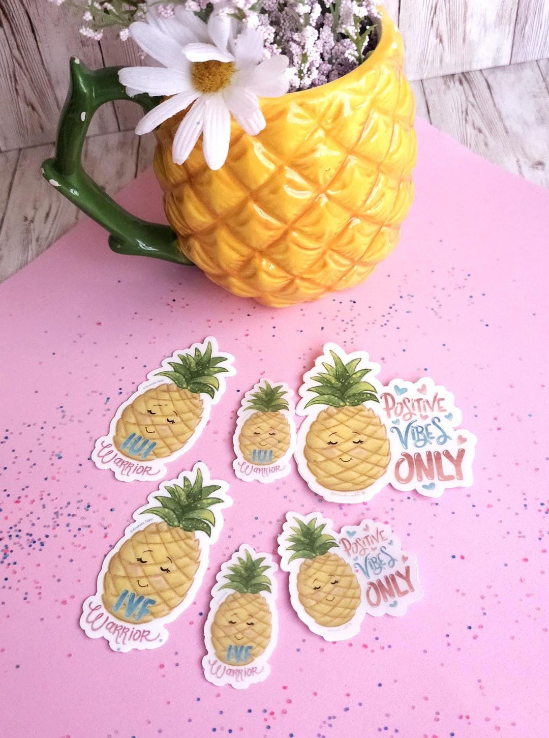Fertility Sticker/positive Vibes/pineapple/fertility Sticker/ivf ...