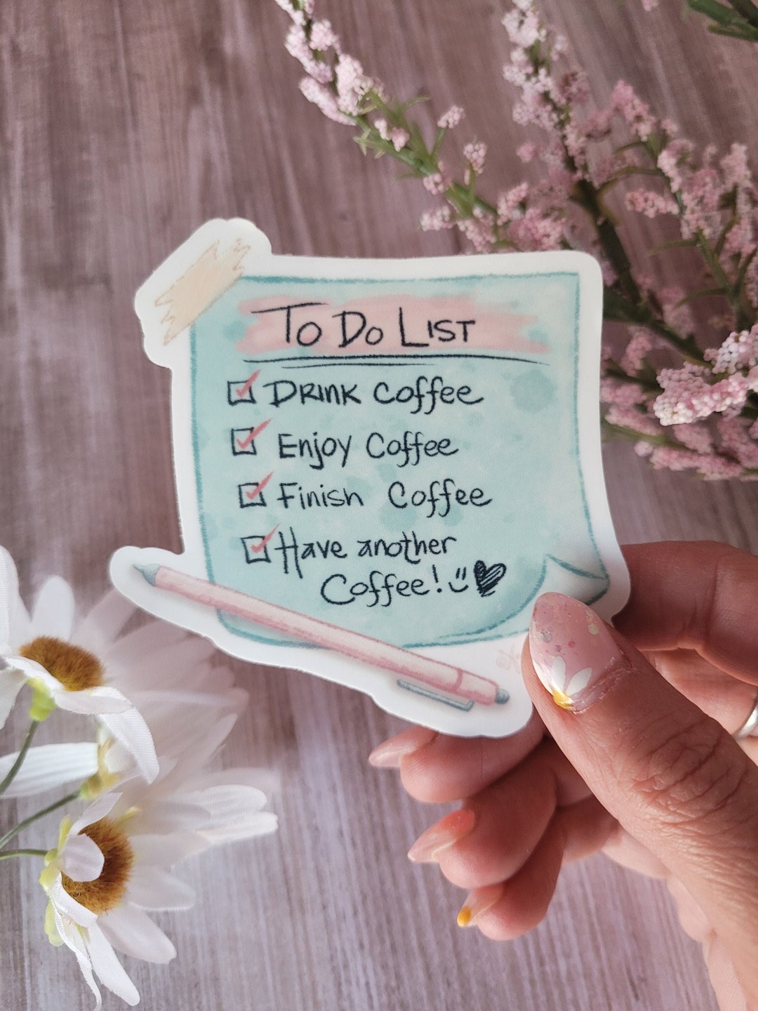 Coffee to Do List Sticker - Etsy