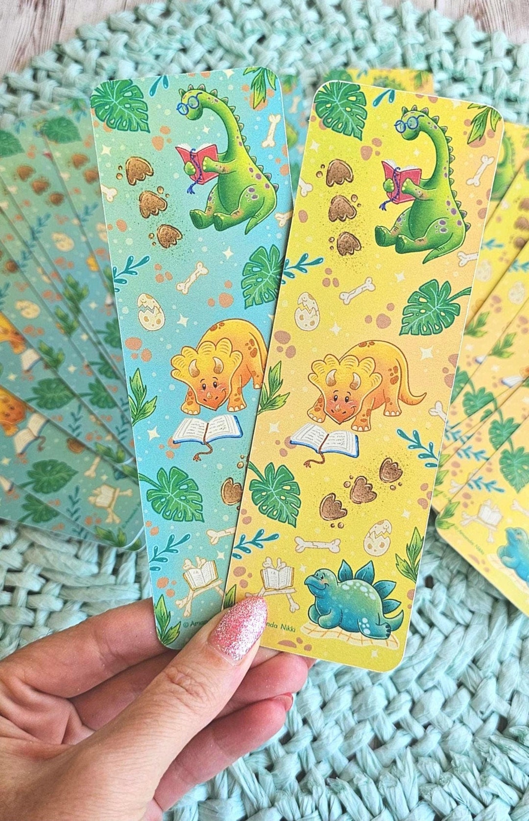 Kids Dinosaur Bookmarks Set/dinosaur Lovers/kids Bookmarks/dino Lover ...