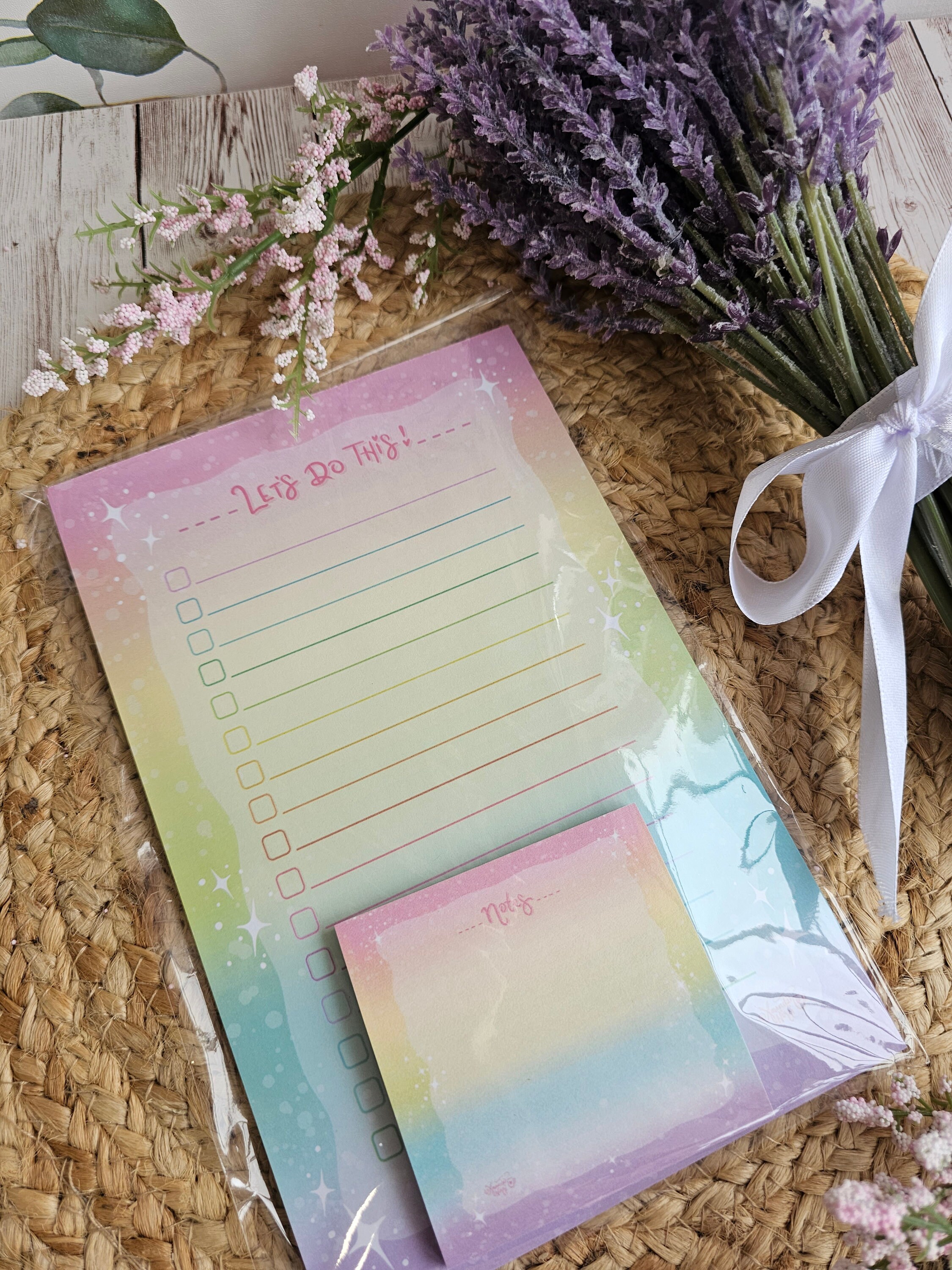 Rainbow Notepad Set of 2 - Etsy